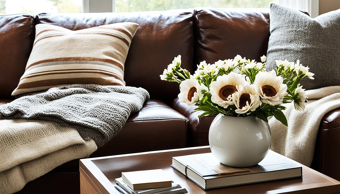 How To Style A Brown Leather Couch: Rich Texture Decor