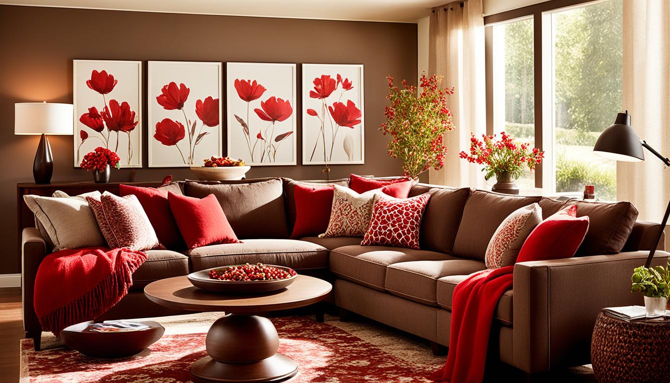 Warm Up Your Space: Brown and Red Living Room Ideas