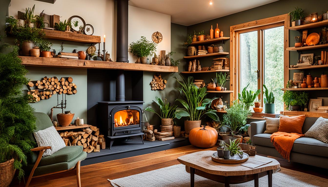 Creative Wall Ideas Behind Wood Stoves