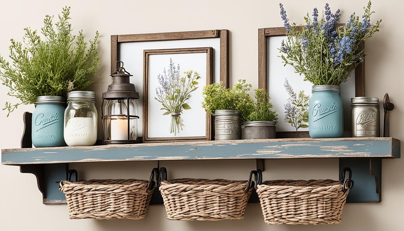 Charming Farmhouse Shelf Decorating Ideas