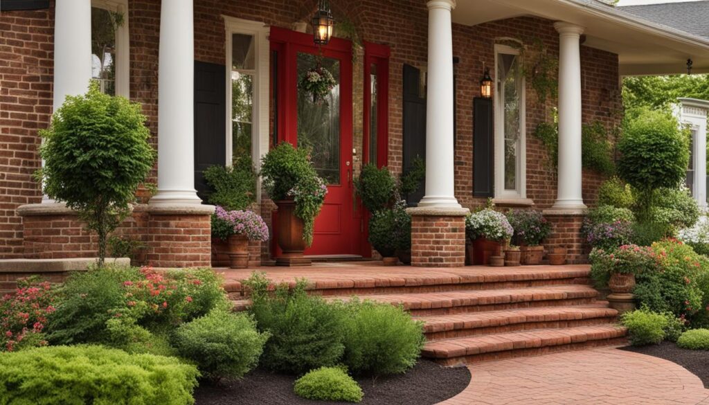 Charming Front Porch Ideas for Red Brick House