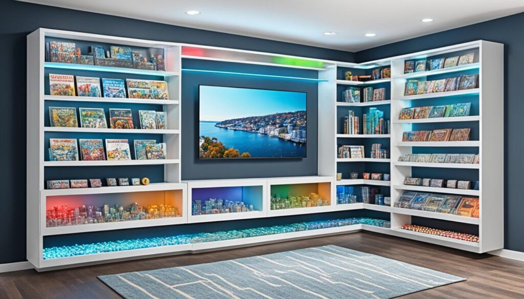 Creative Game Room Shelf Ideas to Showcase Games