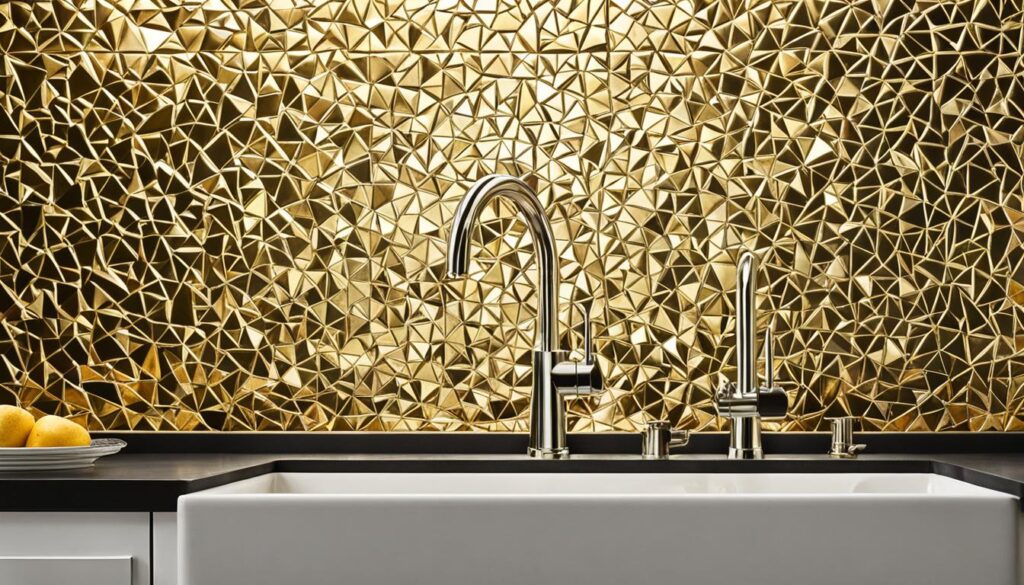 Elegant Gold Backsplash Ideas for Stylish Kitchens