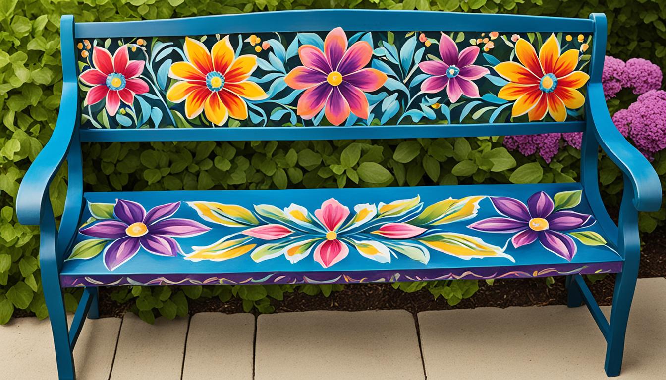 Hand Painted Bench Ideas for Creative Outdoor Decor