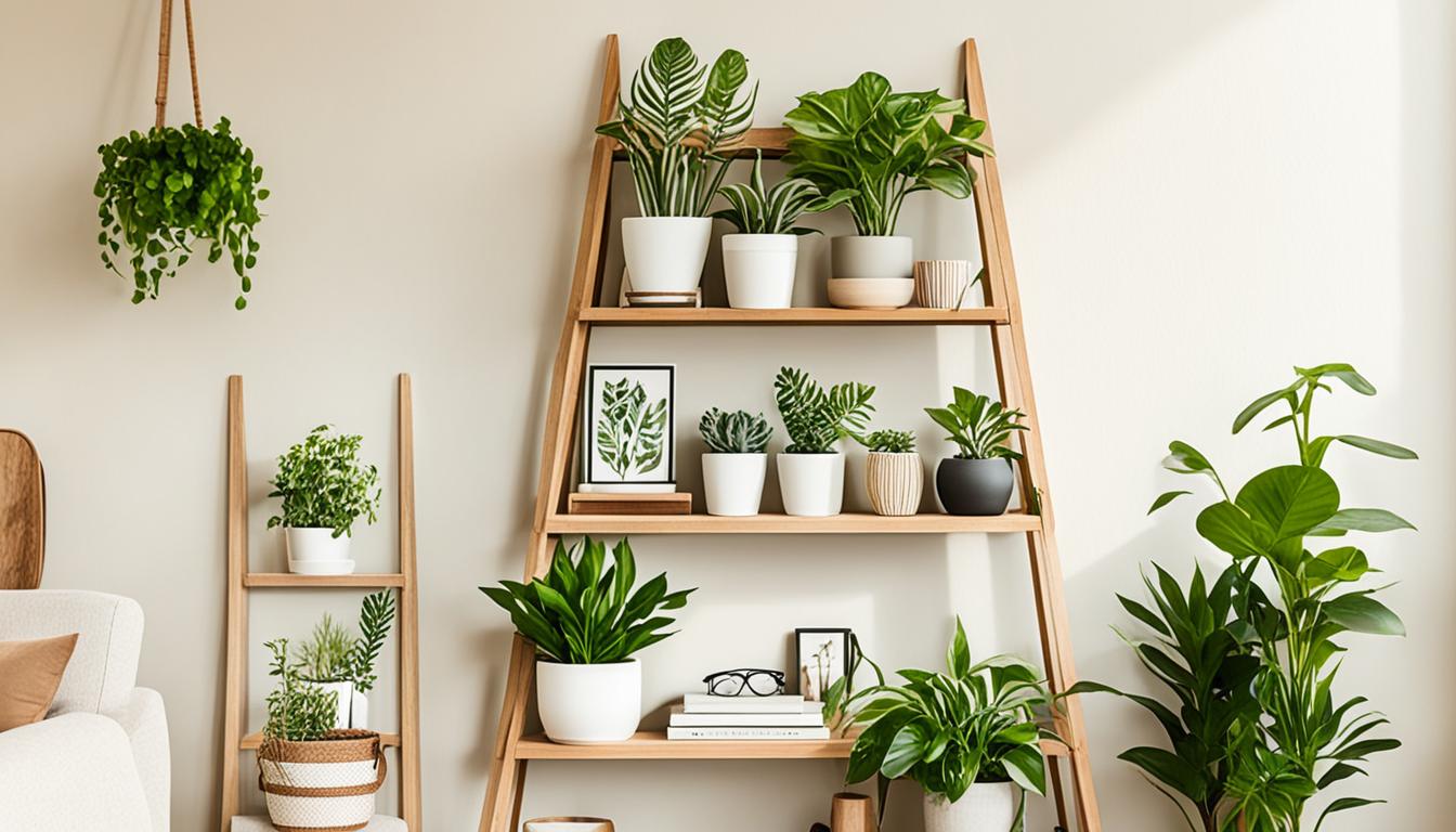 How To Style A Ladder Shelf In The Living Room