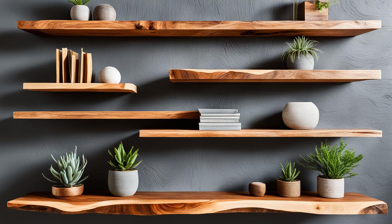 Rustic Live Edge Shelf Ideas for Home Decor
