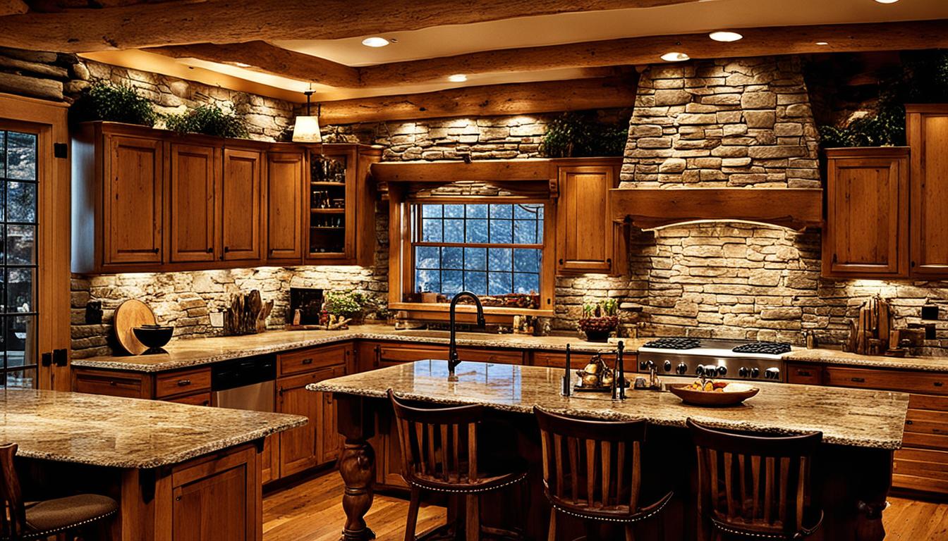 Rustic Charm: Log Cabin Kitchen Backsplash Ideas