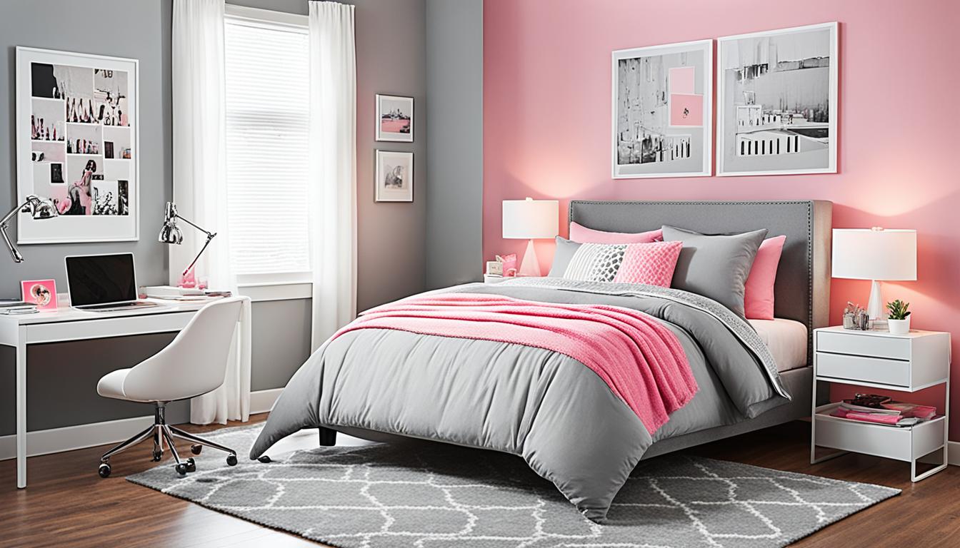 Pink and Grey Dorm Room Ideas for Chic Spaces