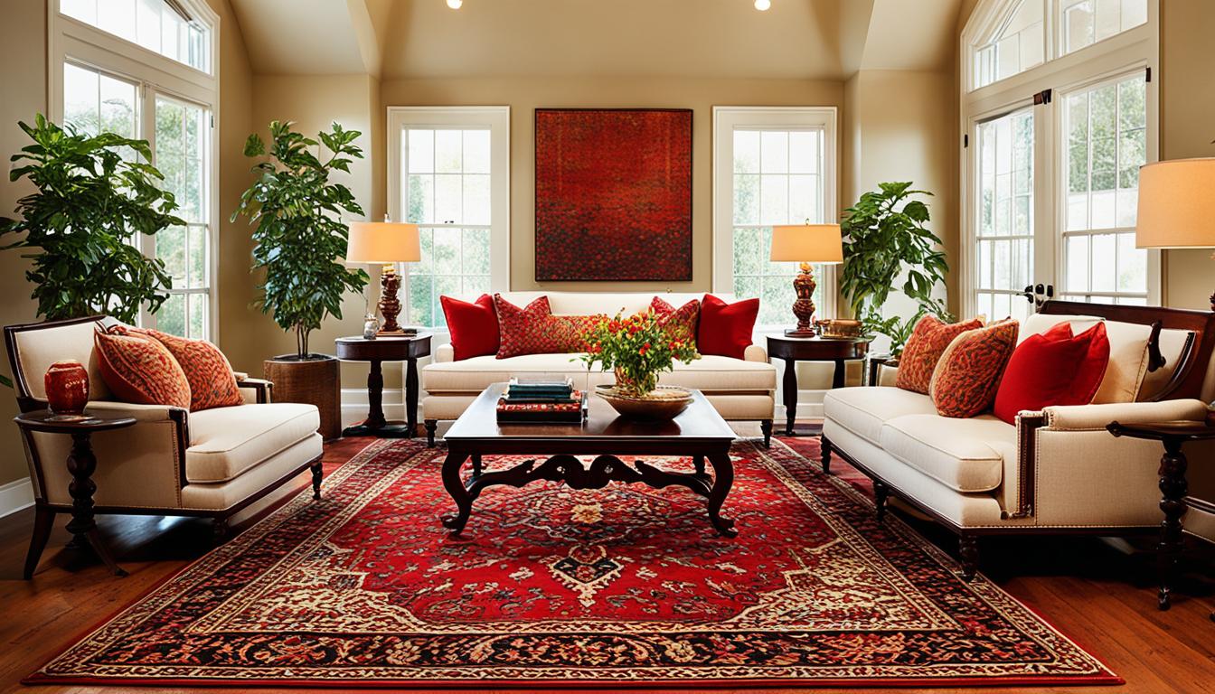 Red Persian Rug Living Room Ideas at Eden Mandalis blog