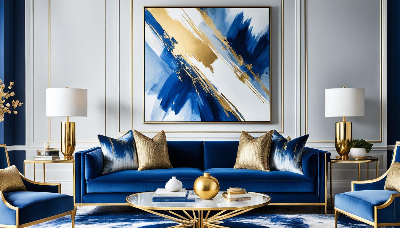 Elevate Your Space with Royal Blue and Gold Living Room Ideas