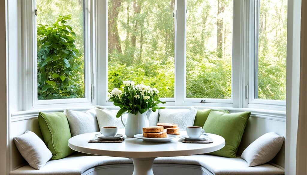 Charming Small Bay Window Breakfast Nook Ideas