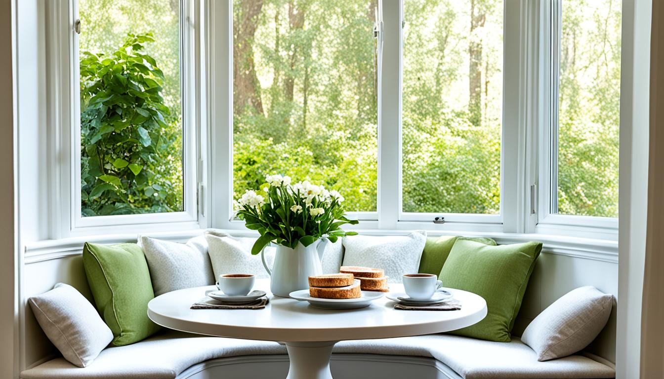 Charming Small Bay Window Breakfast Nook Ideas