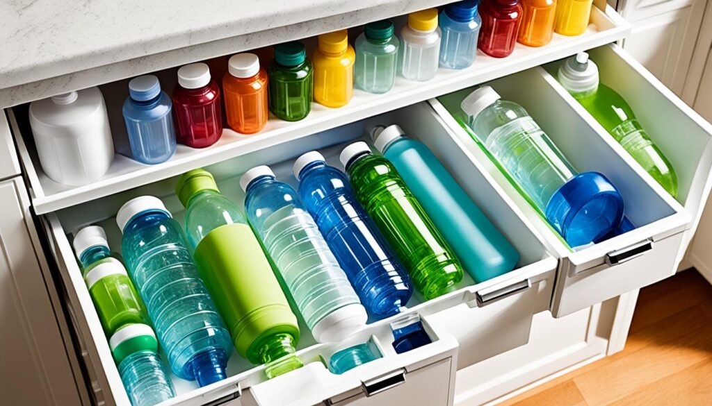 Savvy Water Bottle Storage Ideas for Space-Saving