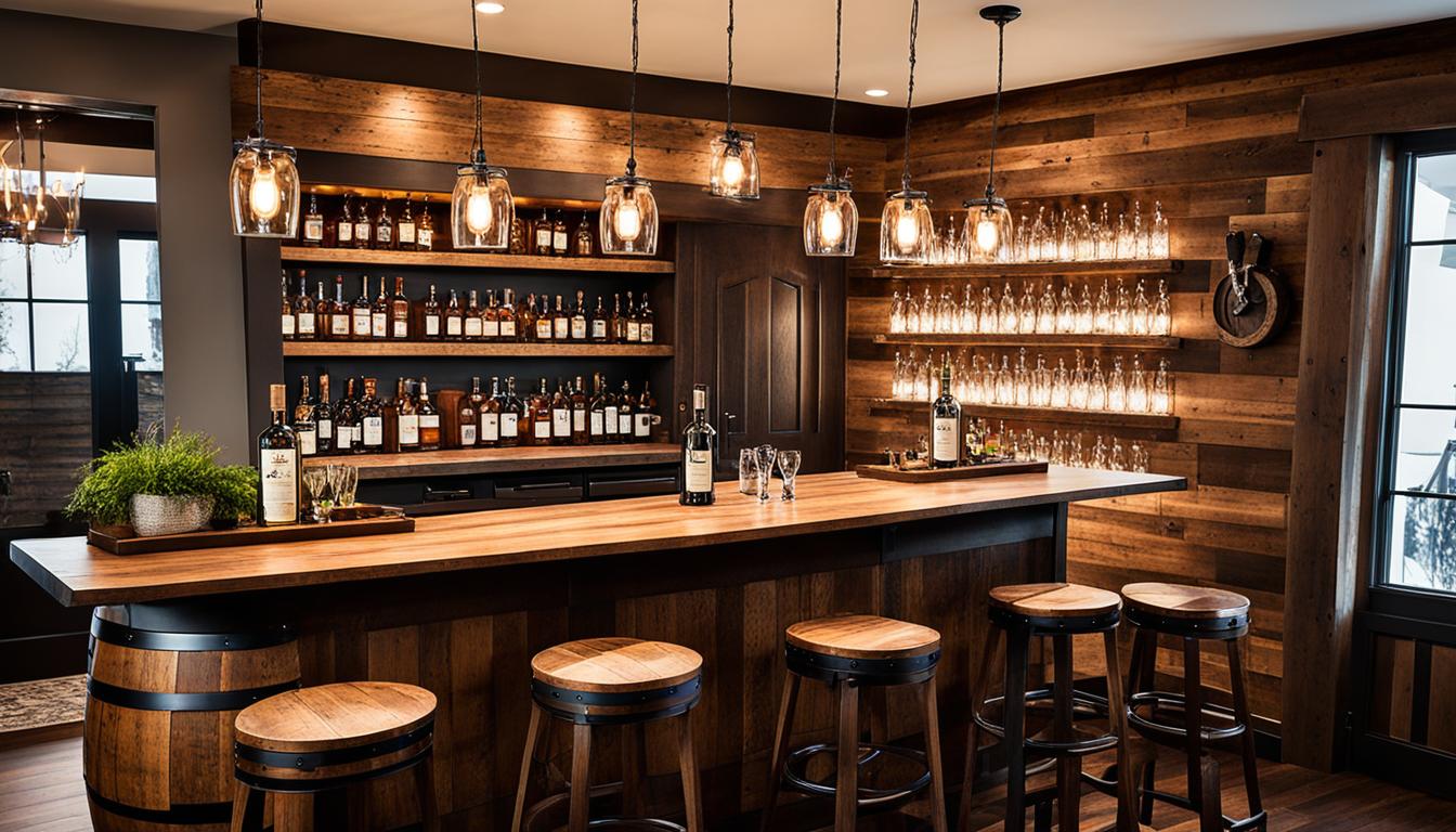 Whiskey Barrel Bar Ideas for Chic Rustic Homes