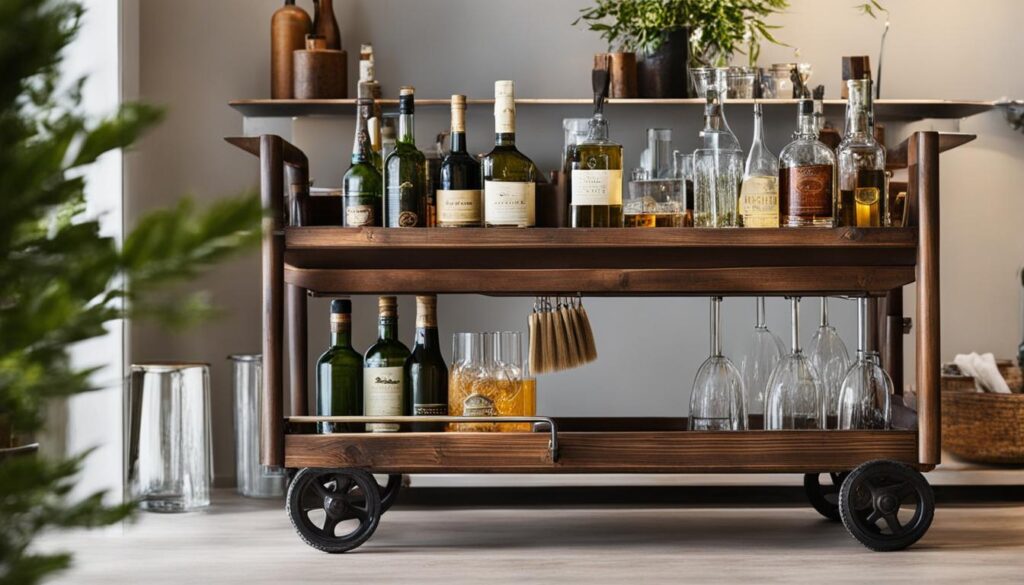 Charming Wood Bar Cart Ideas for Stylish Homes
